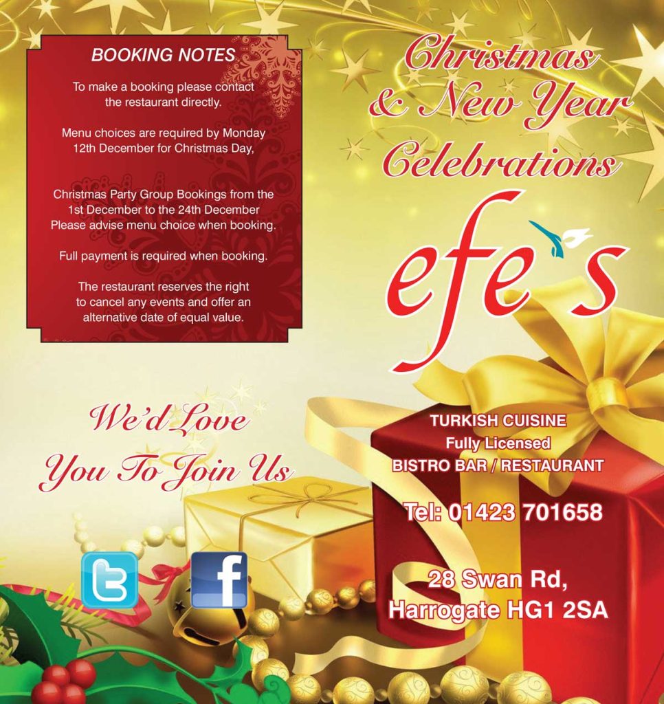 Christmas Menu – Efes Bar & Grill